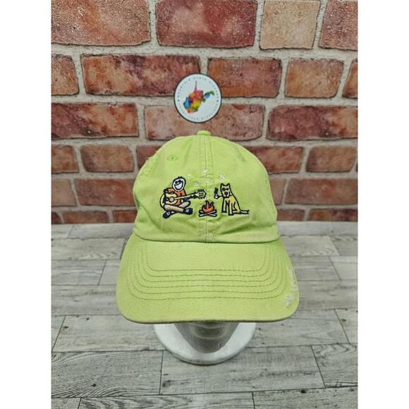 Life Is Good | Accessories | Life Is Good Campfire Strap Back Hat Lime ...